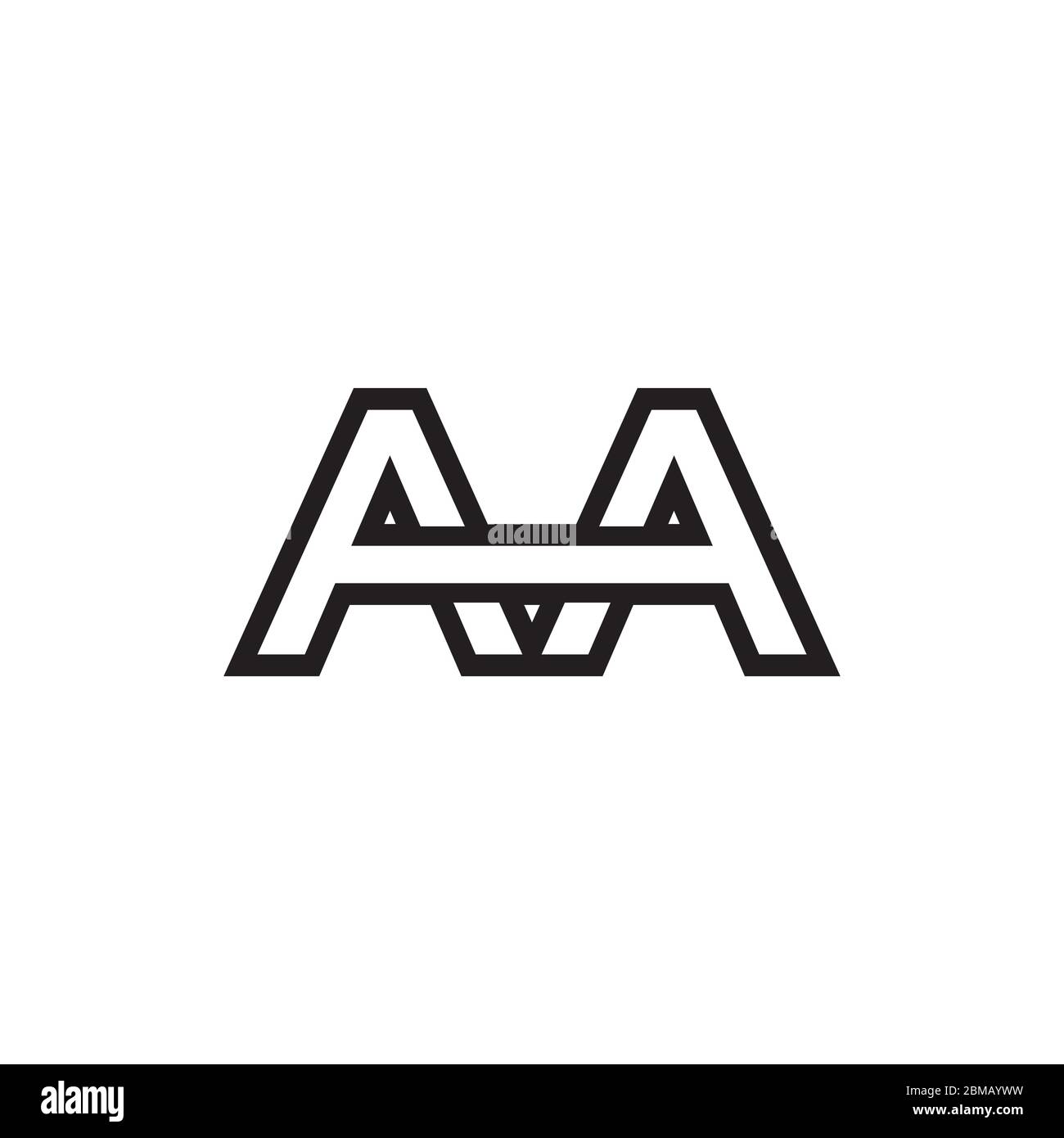 AA letter lines design vector Stock Vector Image & Art - Alamy