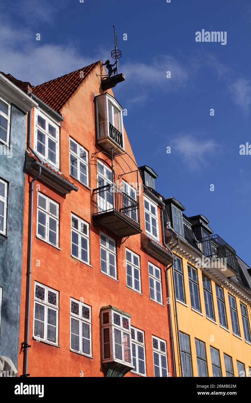 Nyhavn street in Copenhagen, Denmark. Landmark place Stock Photo - Alamy
