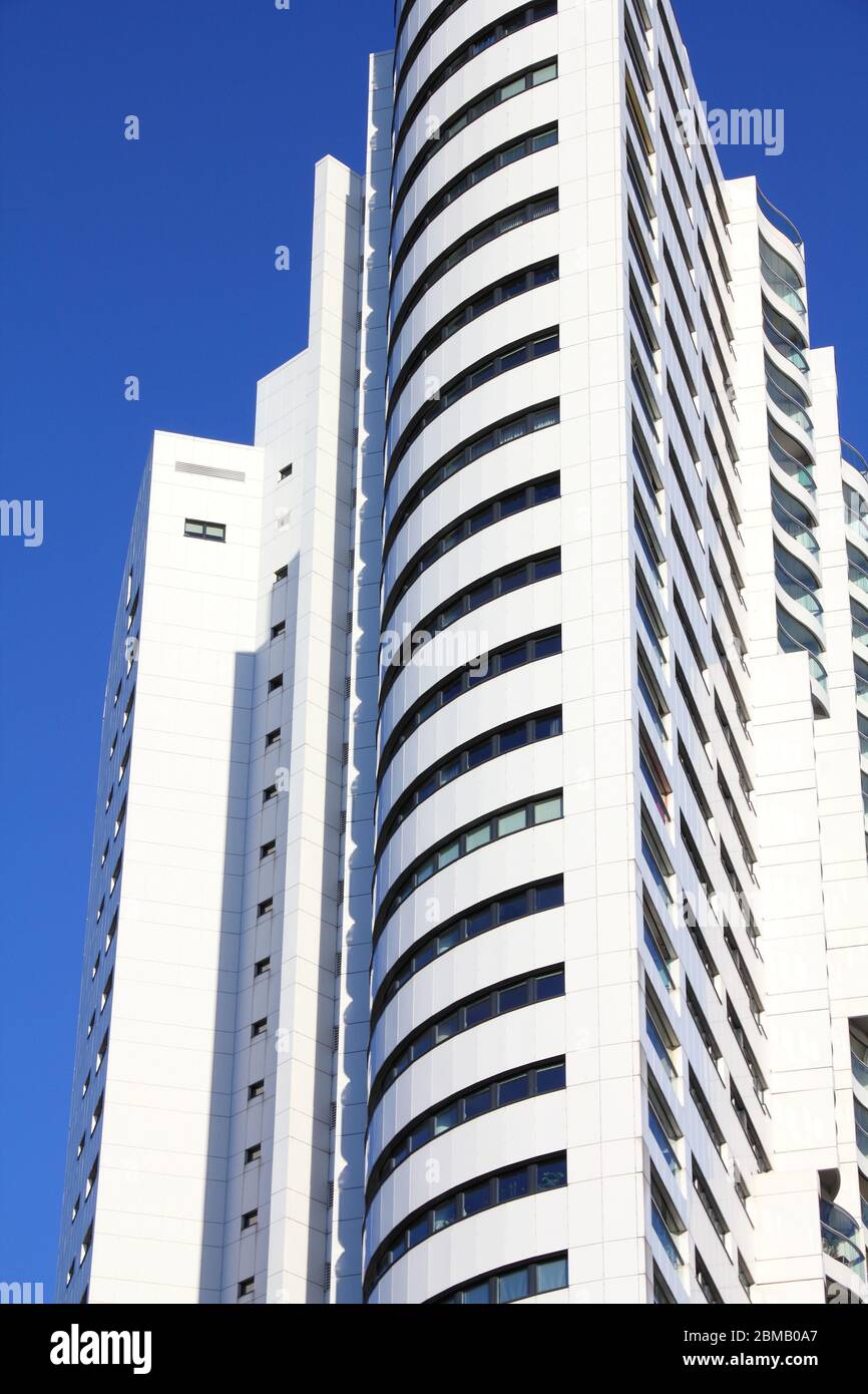 VIENNA, AUSTRIA - SEPTEMBER 6, 2011: Hochhaus Neue Donau building in ...