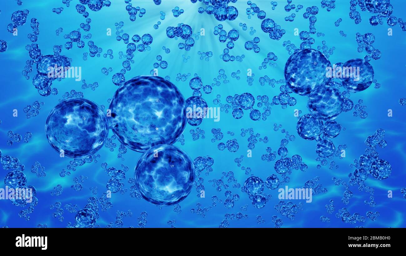 3d rendering water h2o molecule hi-res stock photography and images - Alamy