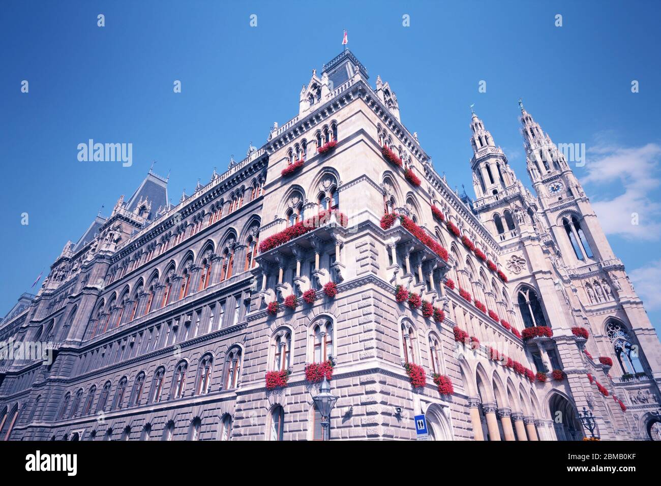 Vienna, Austria - famous City Hall building. The Old Town is a UNESCO ...