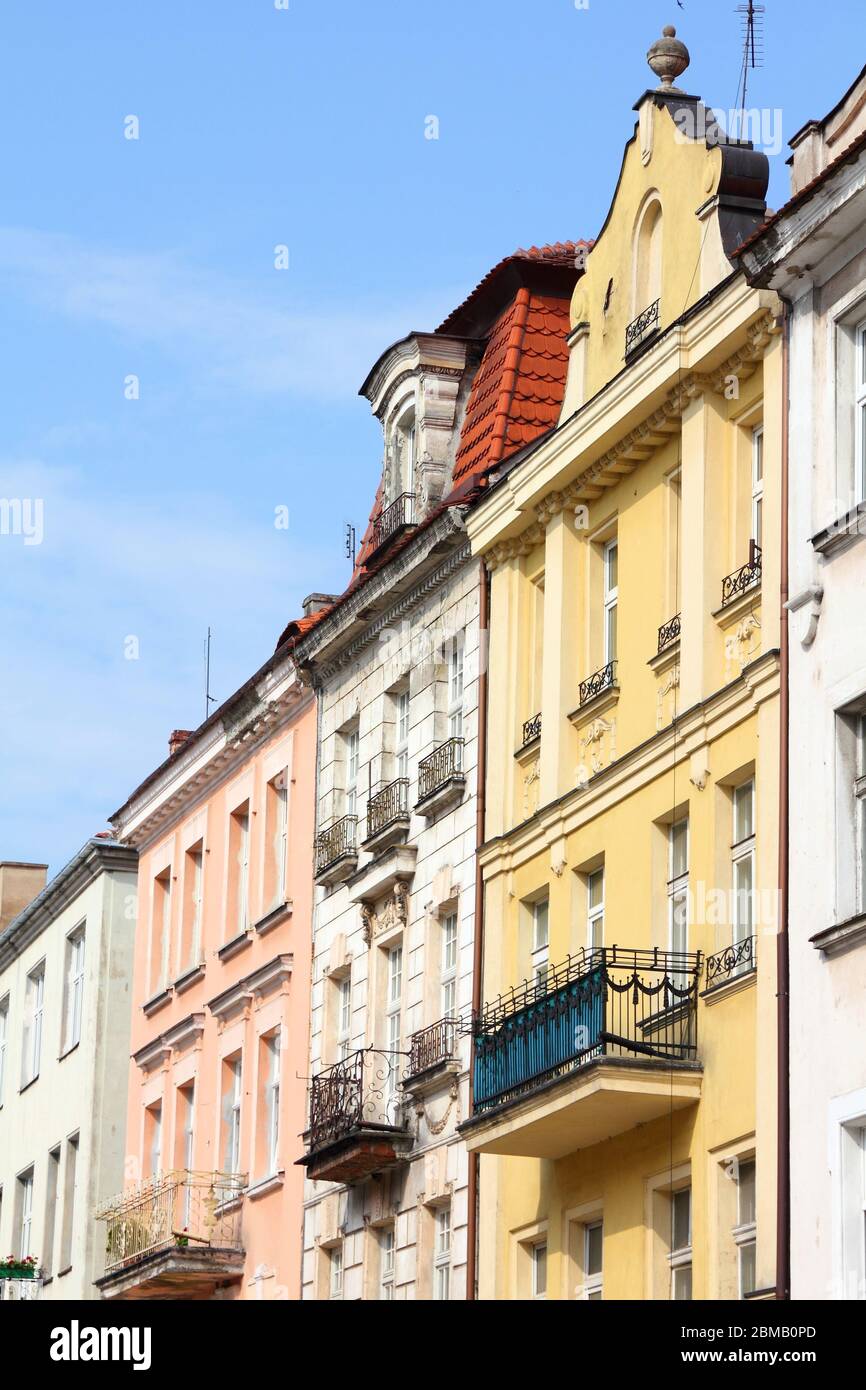 Kalisz town, Poland. Architecture of the city square - Rynek Stock ...