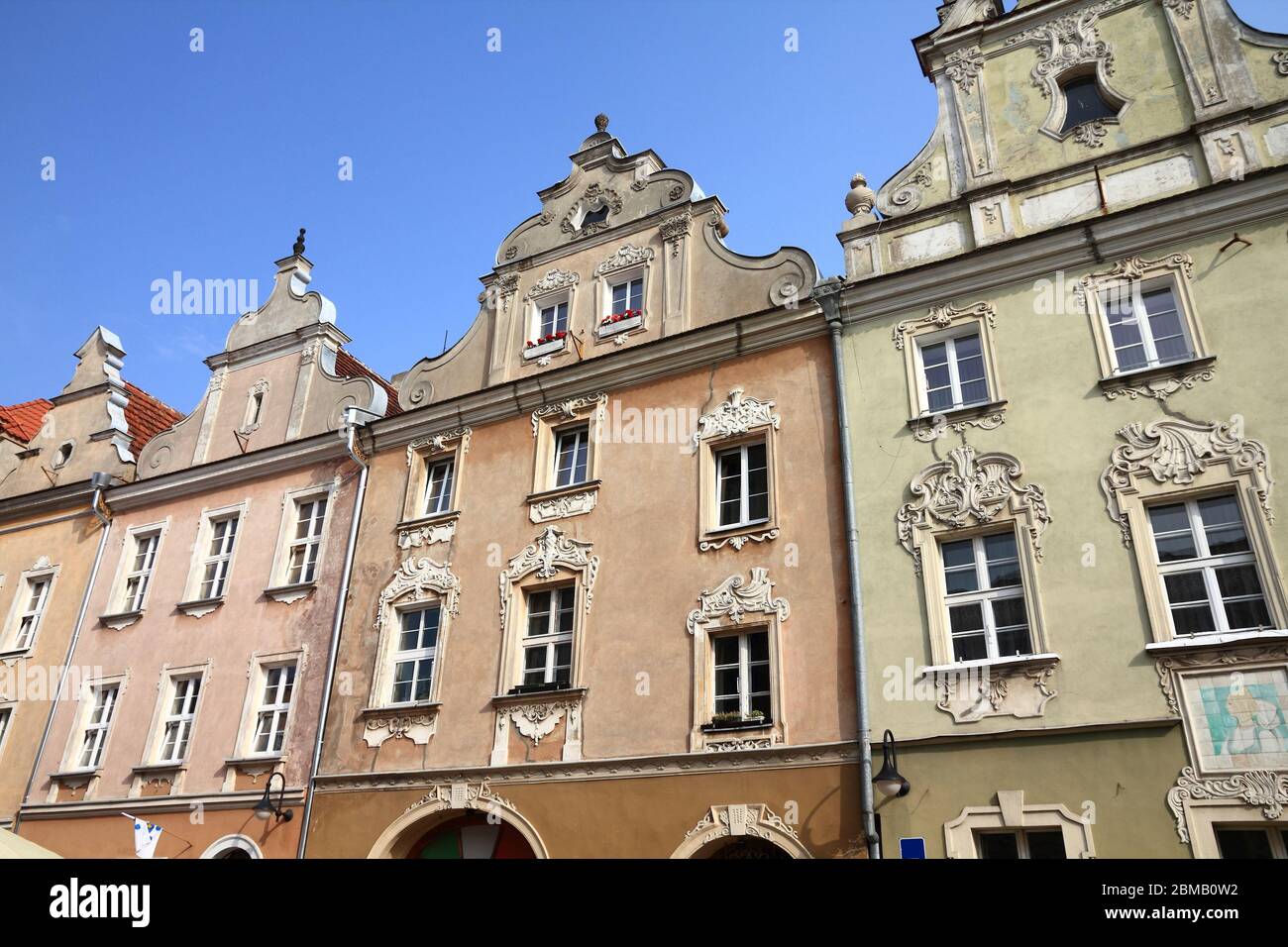 Opole, Poland - city architecture. Architecture at main square (Rynek ...