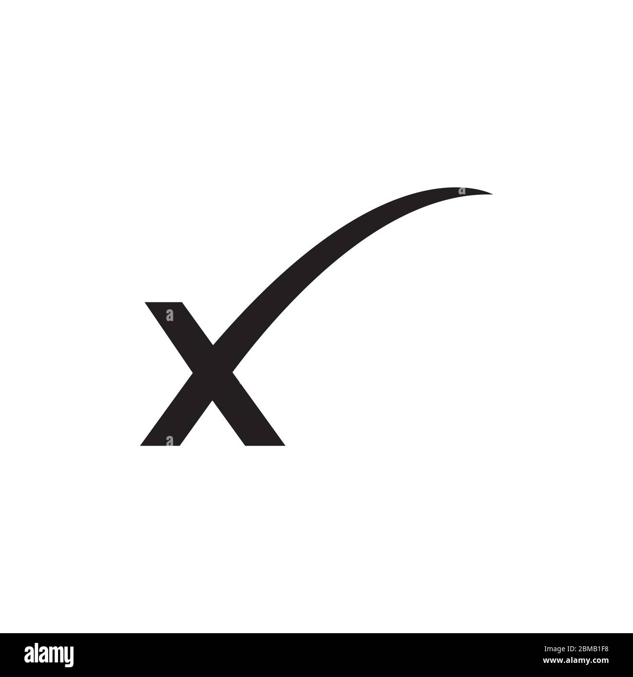 X swoosh design vector illustration Stock Vector Image & Art - Alamy
