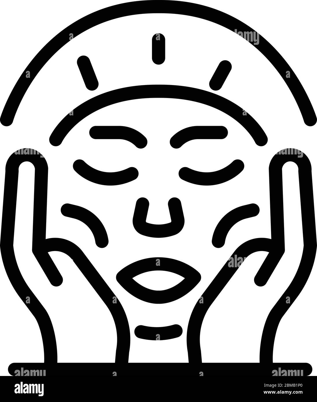 Applying cream on face icon, outline style Stock Vector Image & Art - Alamy