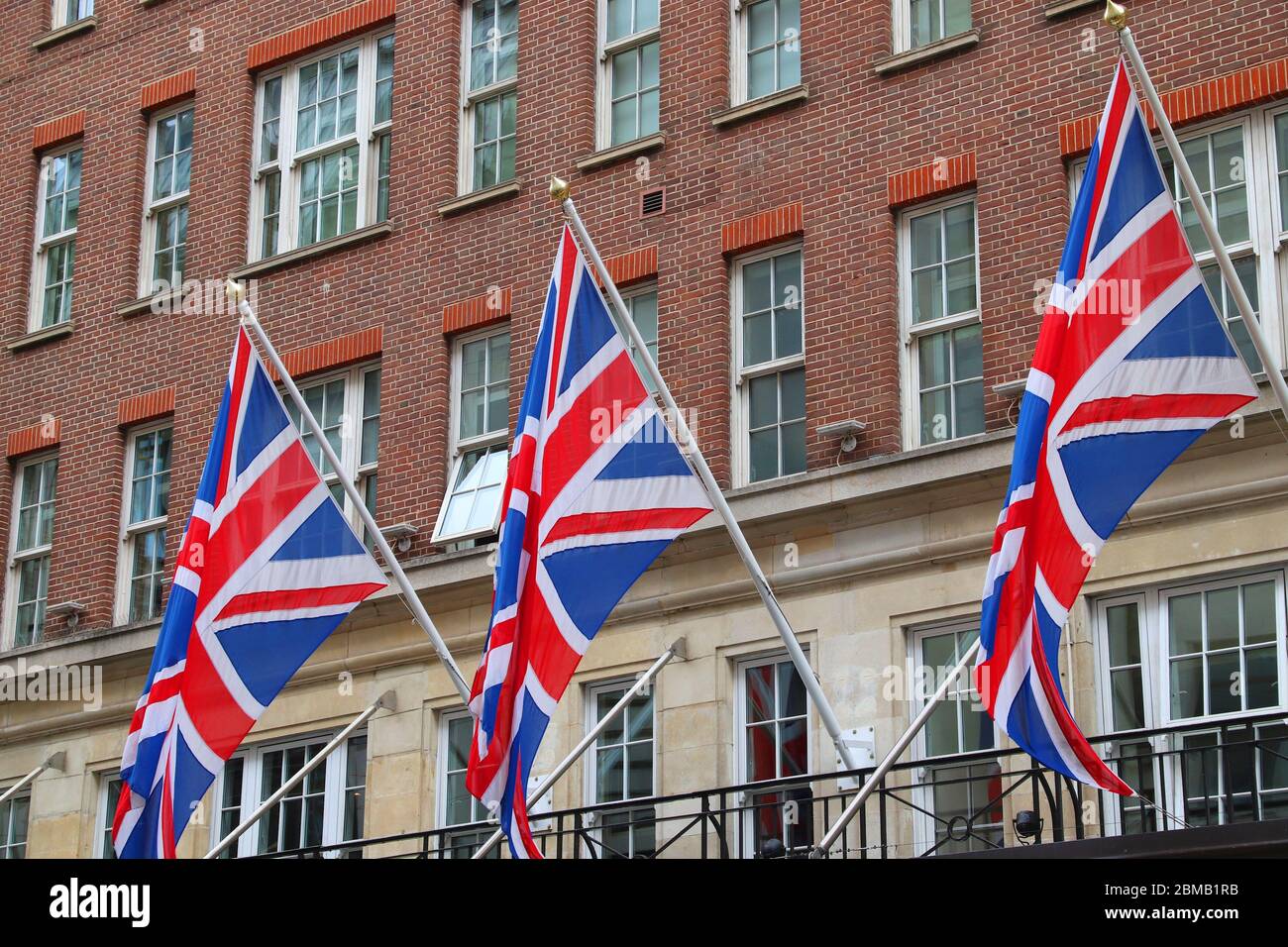British flags. Union Jack - national symbol of the United Kingdom Stock ...