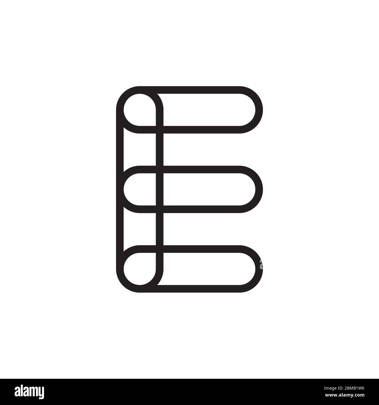 E lines modern letter logo design vector Stock Vector Image & Art - Alamy