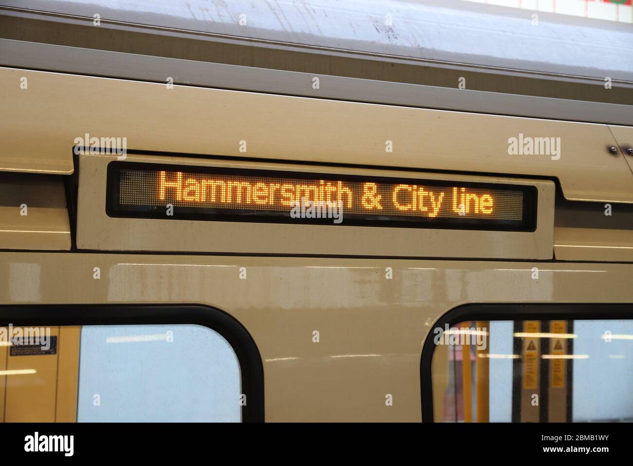 LONDON, UK - JULY 13, 2019: London Underground Hammersmith & City Line ...