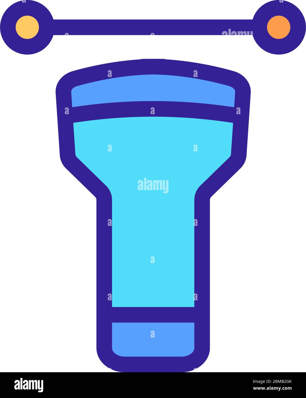 manual trade barcode scanner icon vector outline illustration Stock ...