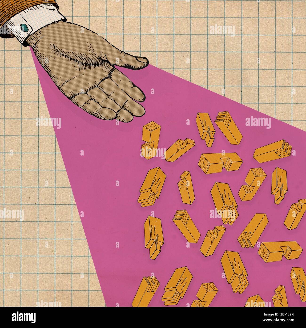 man throwing objects in a magical way Stock Photo - Alamy