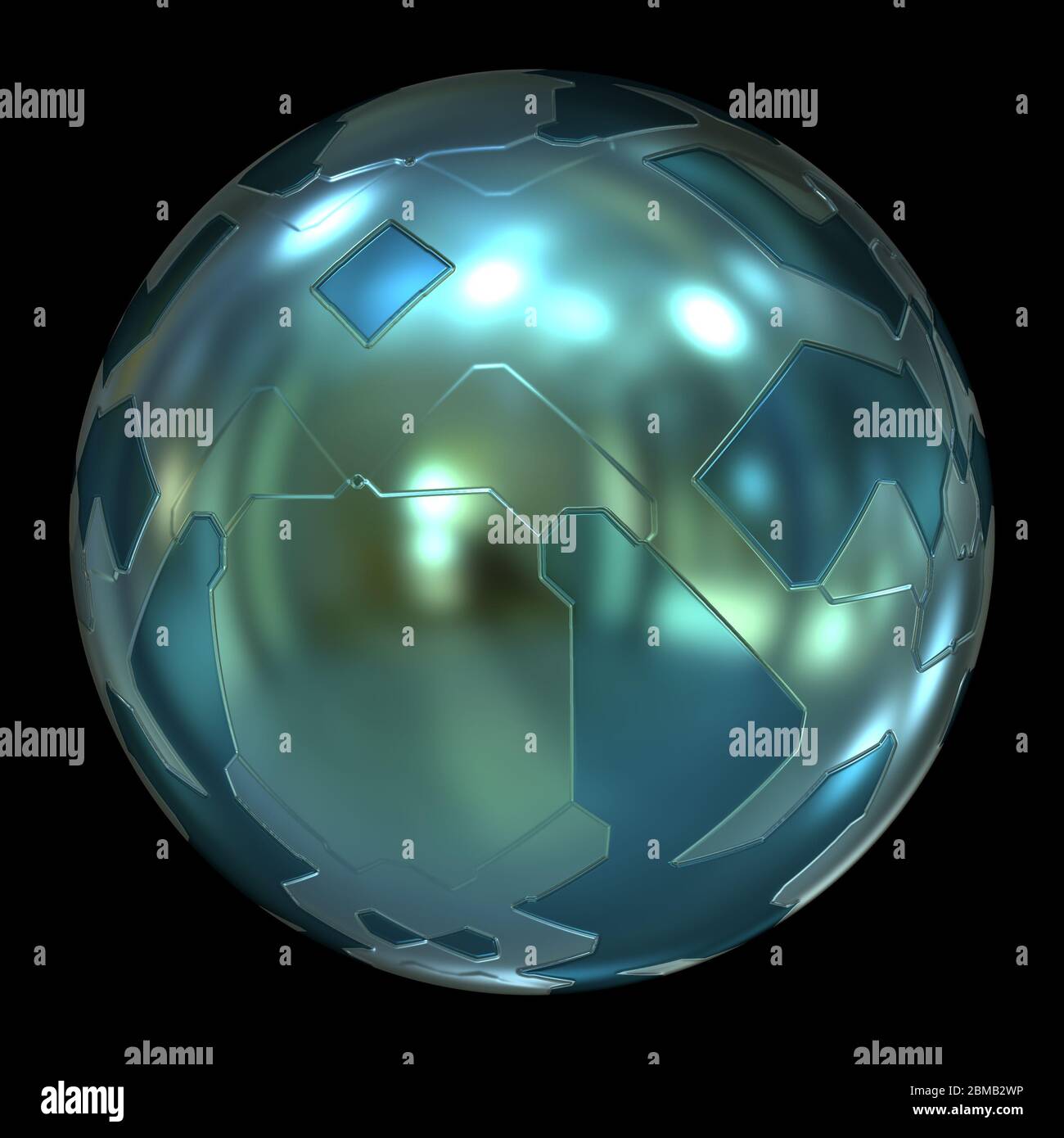 Futuristic 3d Globe Sphere Stock Photo - Alamy