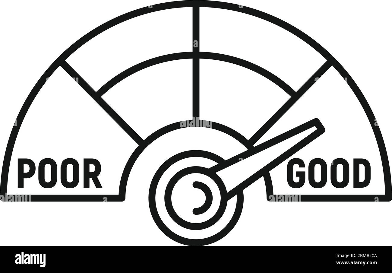Good scale score icon. Outline good scale score vector icon for web ...