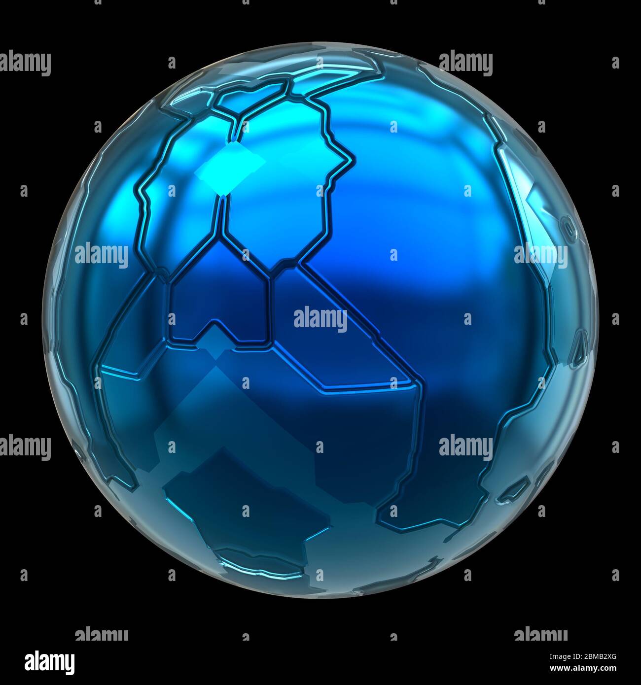 Futuristic 3d Globe Sphere Stock Photo - Alamy