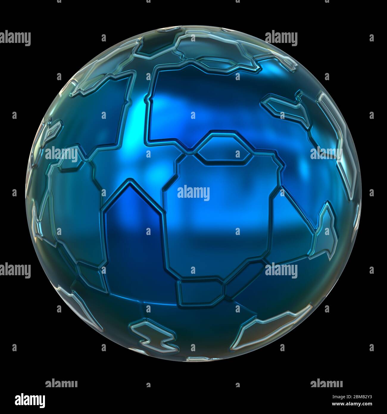 Futuristic 3d Globe Sphere Stock Photo - Alamy