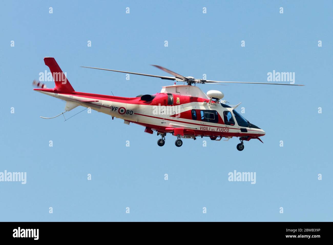 Fire fighter's helicopter AgustaWestland AW109 E Power Elite (VF-80) in ...