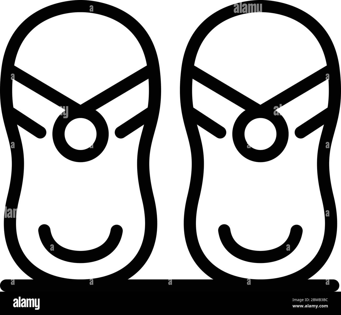Silhouette casual flip flops Stock Vector Images - Alamy
