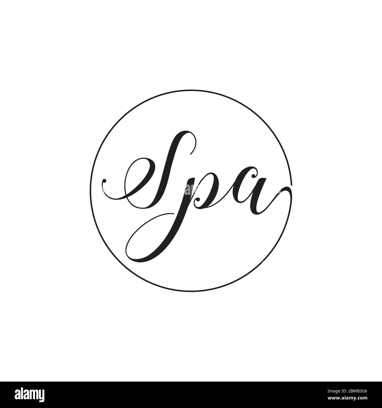 Spa script letter elegant logo design concept Stock Vector Image & Art ...