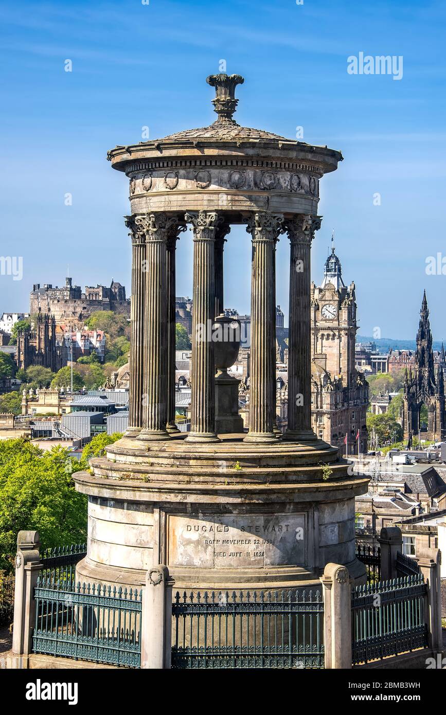 The Dugald Stewart Monument, built in 1831, is a memorial to the ...