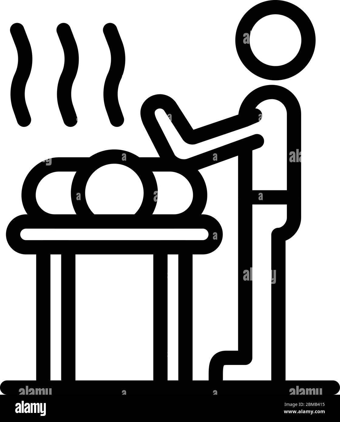 Rehabilitation massage icon outline Black and White Stock Photos ...