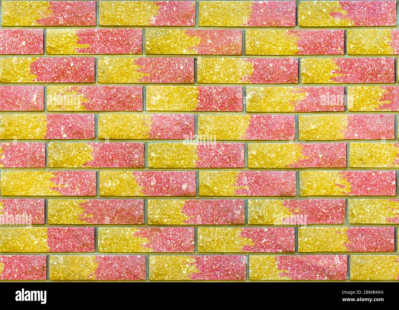 seamless texture brick wall, red and yellow bricks Stock Photo - Alamy