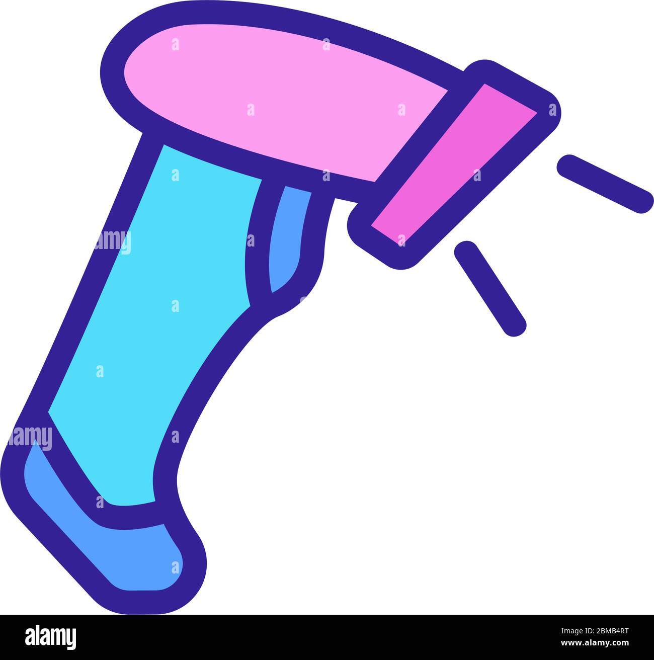 laser barcode scanner in action icon vector outline illustration Stock ...