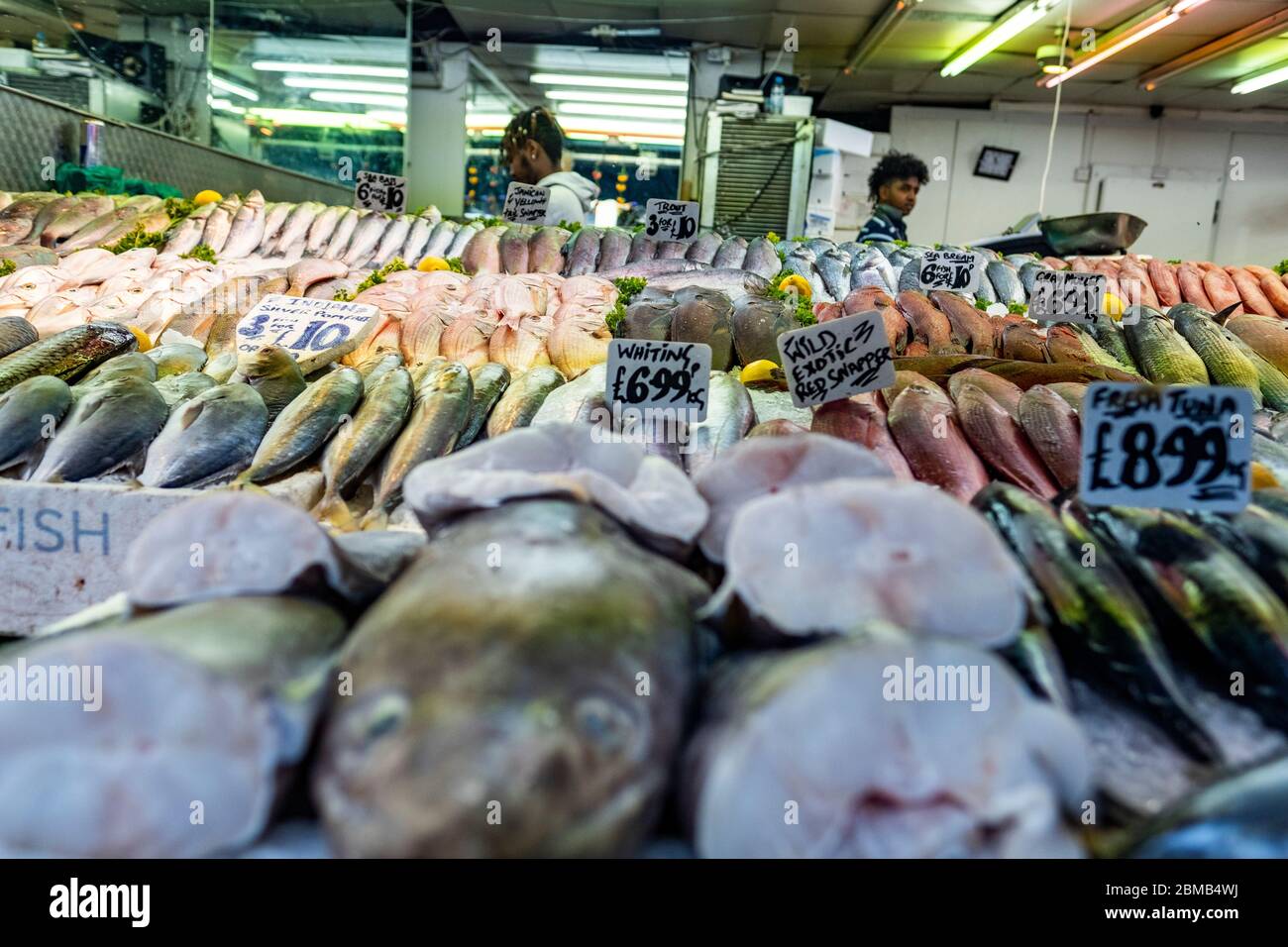 LONDON- Brixton Village, part of Brixton Market- an indoor hall of food ...