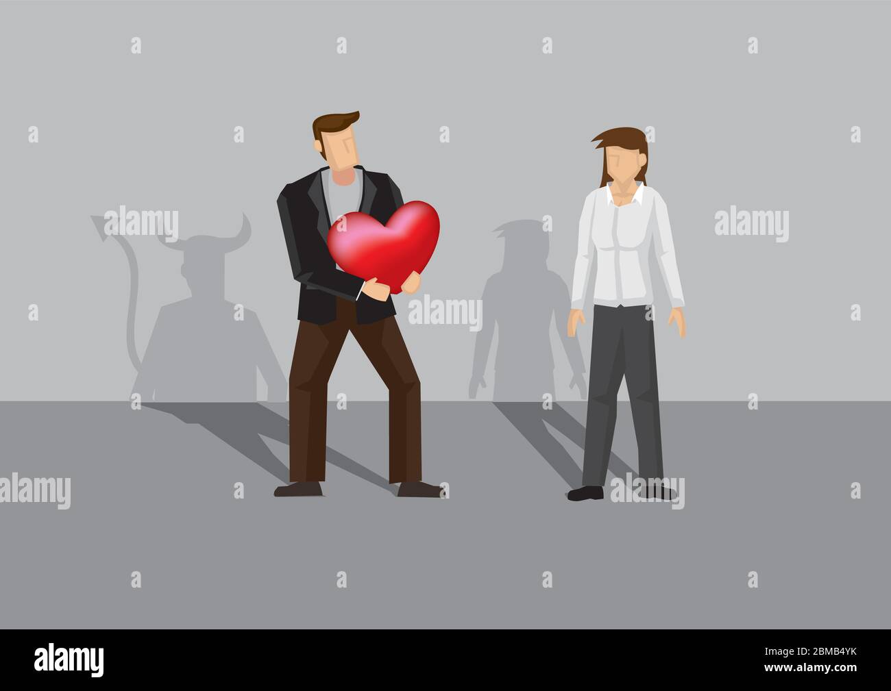 Deception concept romance Stock Vector Images - Alamy