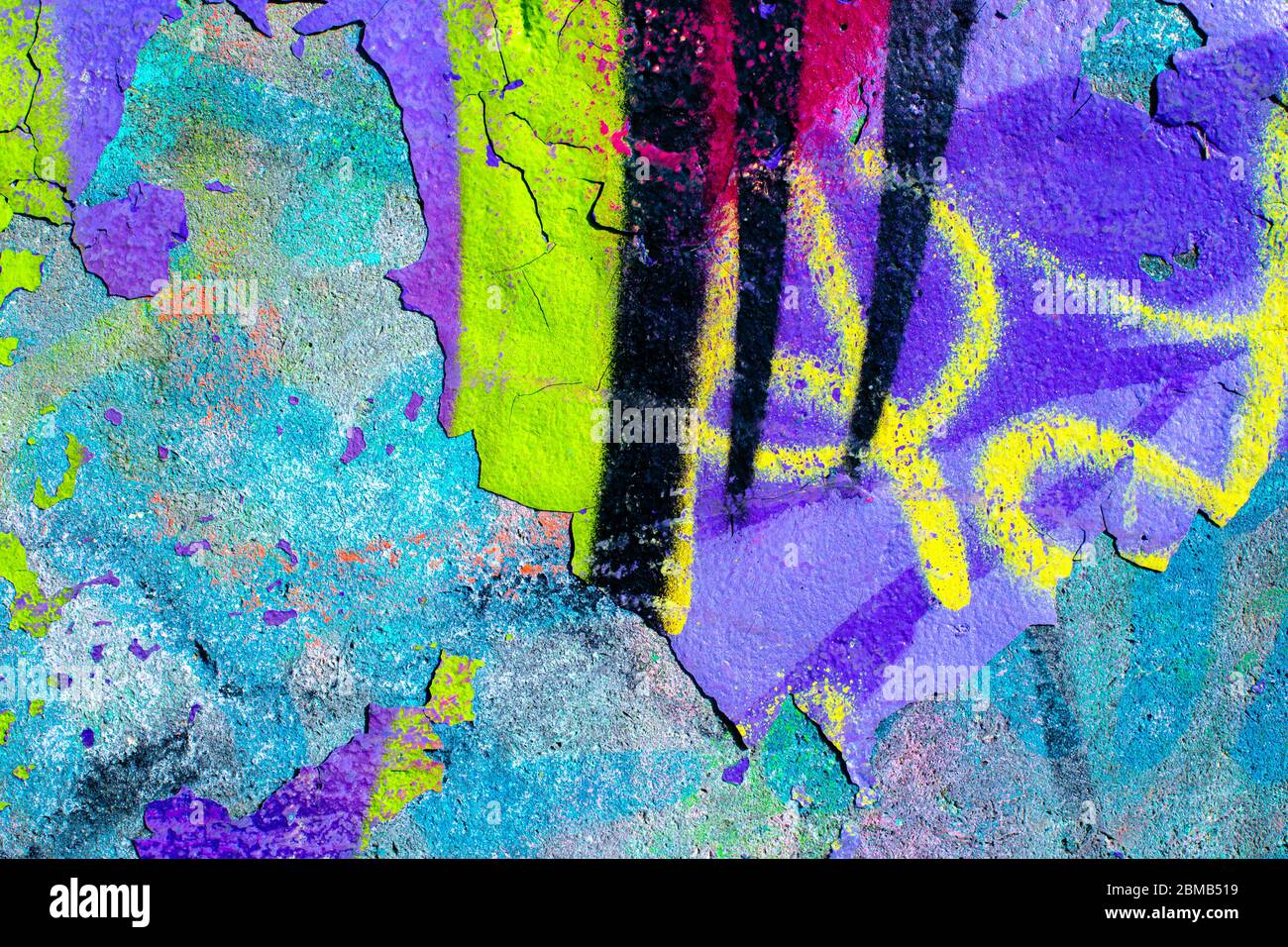 Closeup of colorful urban wall texture. Modern pattern for wallpaper ...