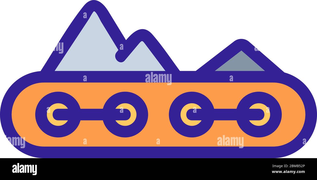 conveyor with friable material icon vector outline illustration Stock ...