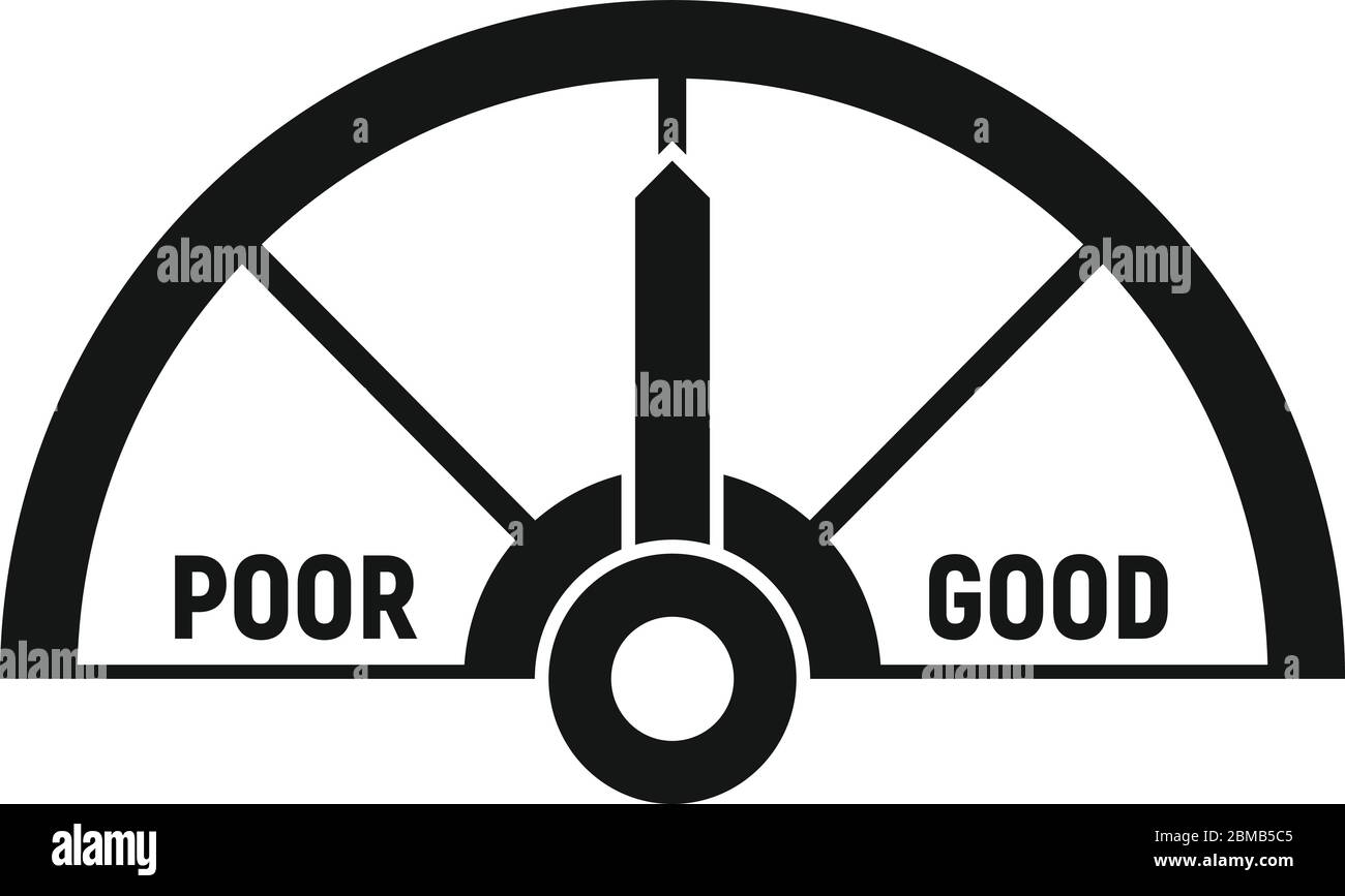 Medium credit score icon. Simple illustration of medium credit score ...