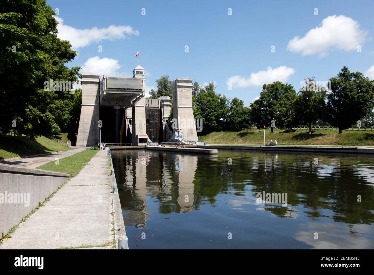 Canada, Ontario, Peterborough, Lift Lock on the Trent-Severn Waterway ...