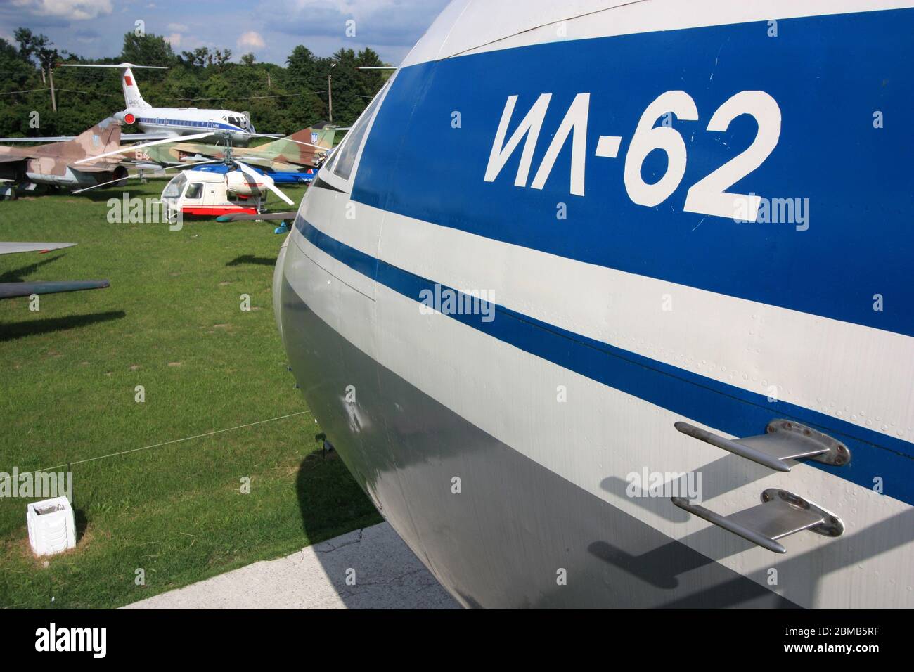 Exterior view of an old Ilyushin Il-62 "Classic" long-range narrow-body ...