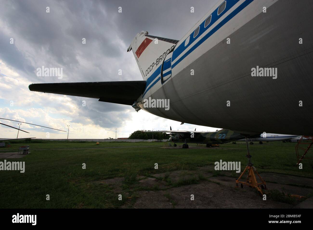 Empennage of the prototype of the Ilyushin Il-86 "Camber" short- to ...