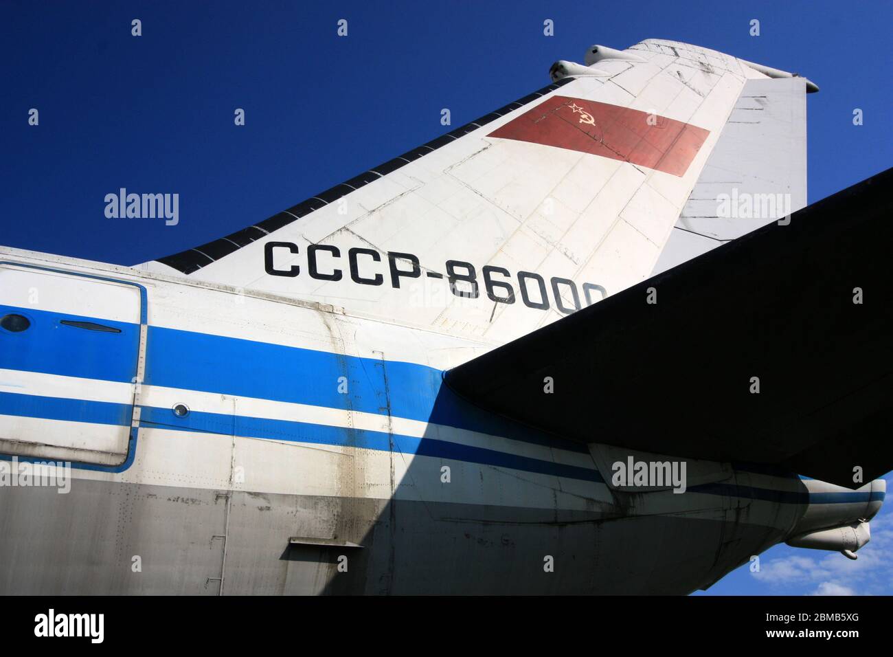 Empennage of the prototype of the Ilyushin Il-86 "Camber" short- to ...