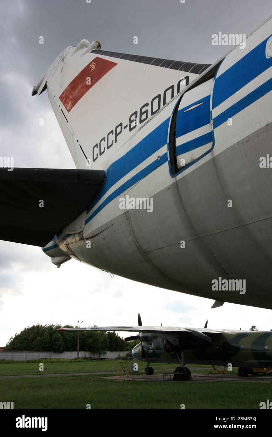 Empennage of the prototype of the Ilyushin Il-86 "Camber" short- to ...