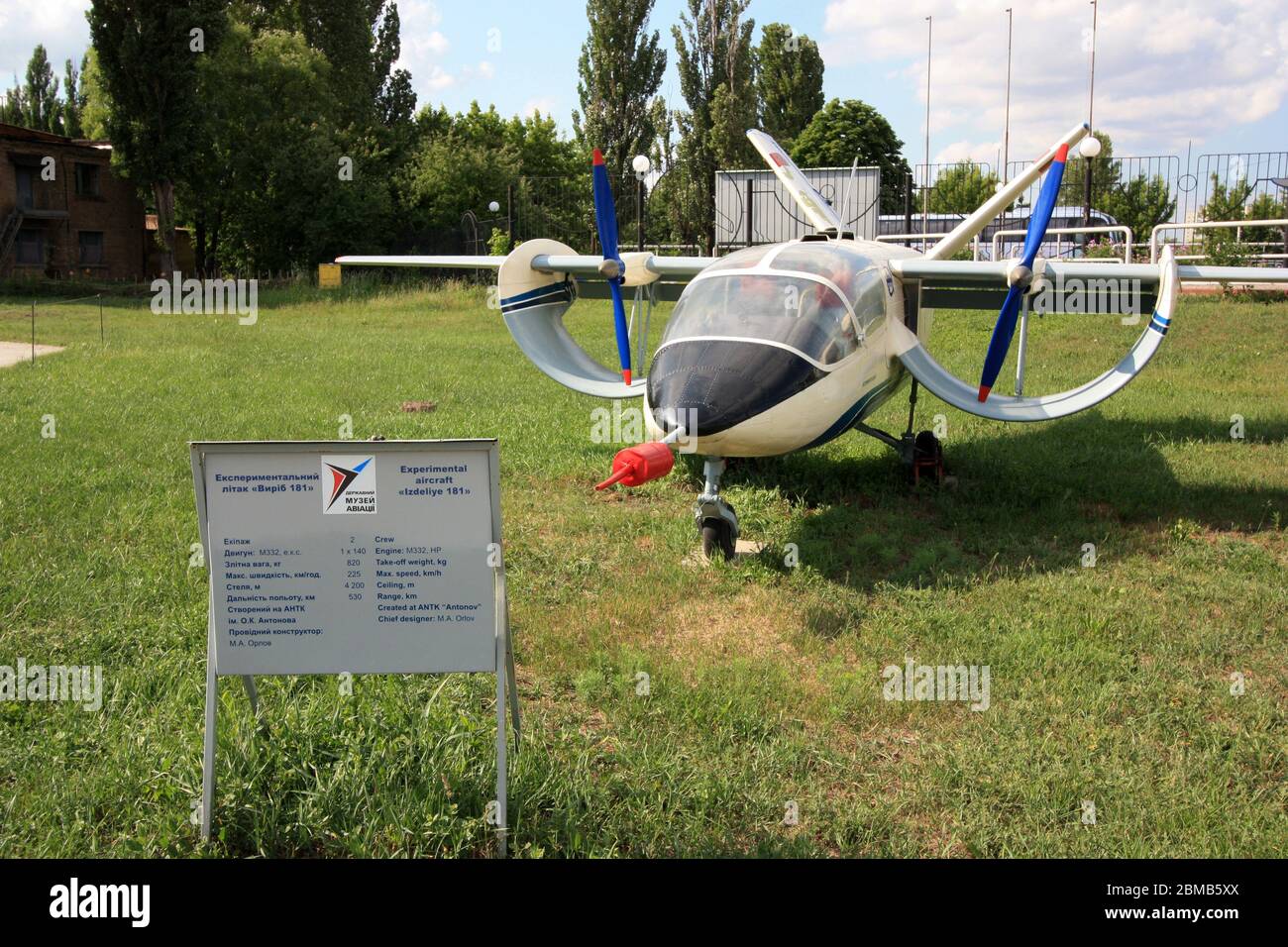 Exterior view of the only existing Antonov 181 (Izdeliye 181) design ...