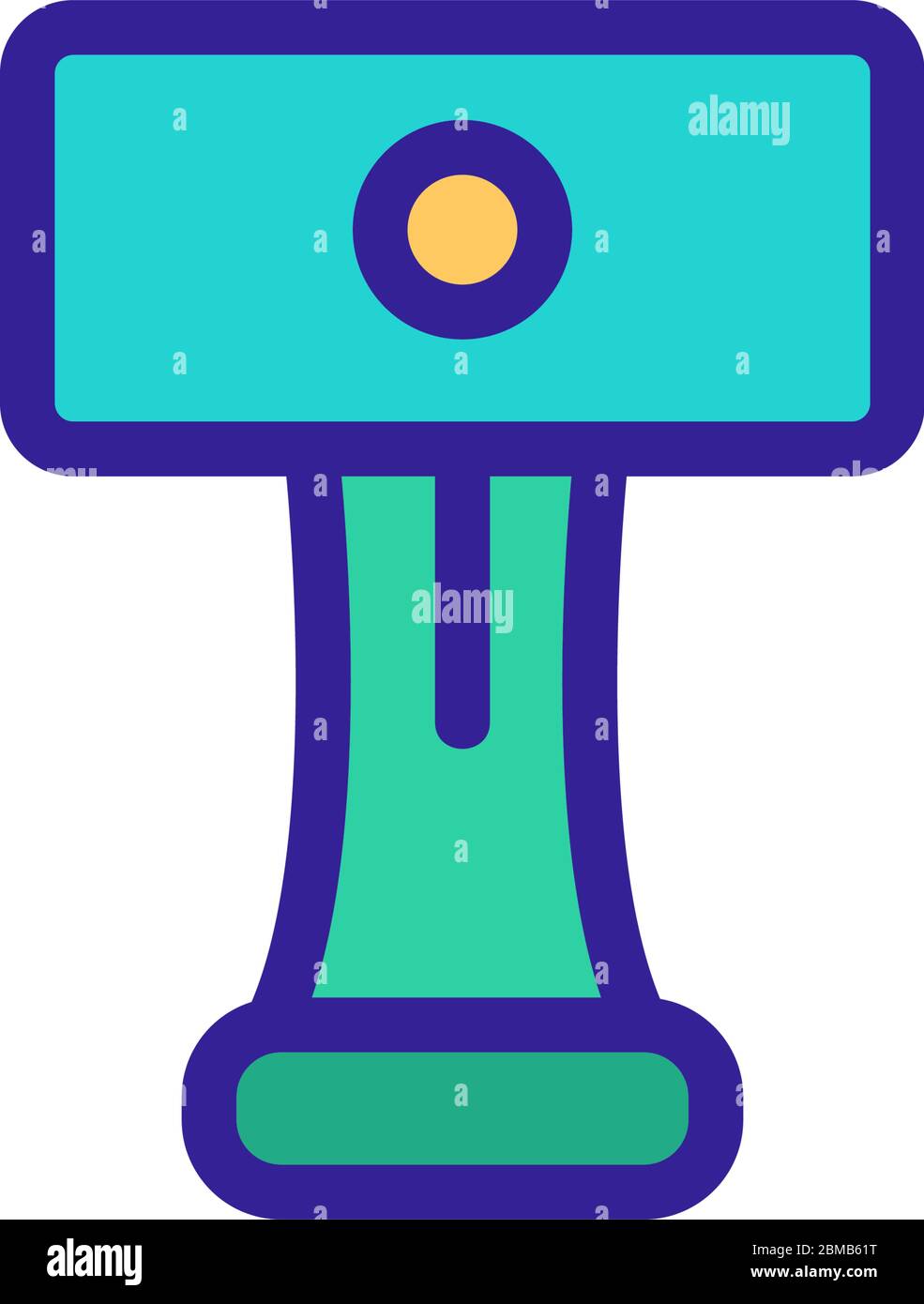 barcode scanner back view icon vector outline illustration Stock Vector ...