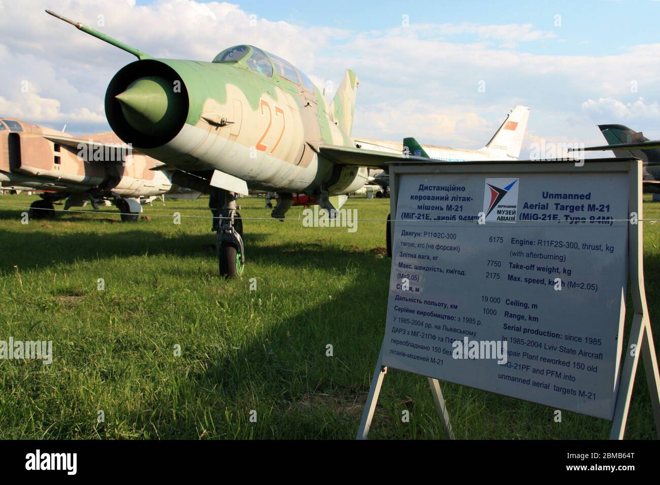Front view of a Mikoyan-Gurevich MiG-21 "Fishbed" supersonic jet ...