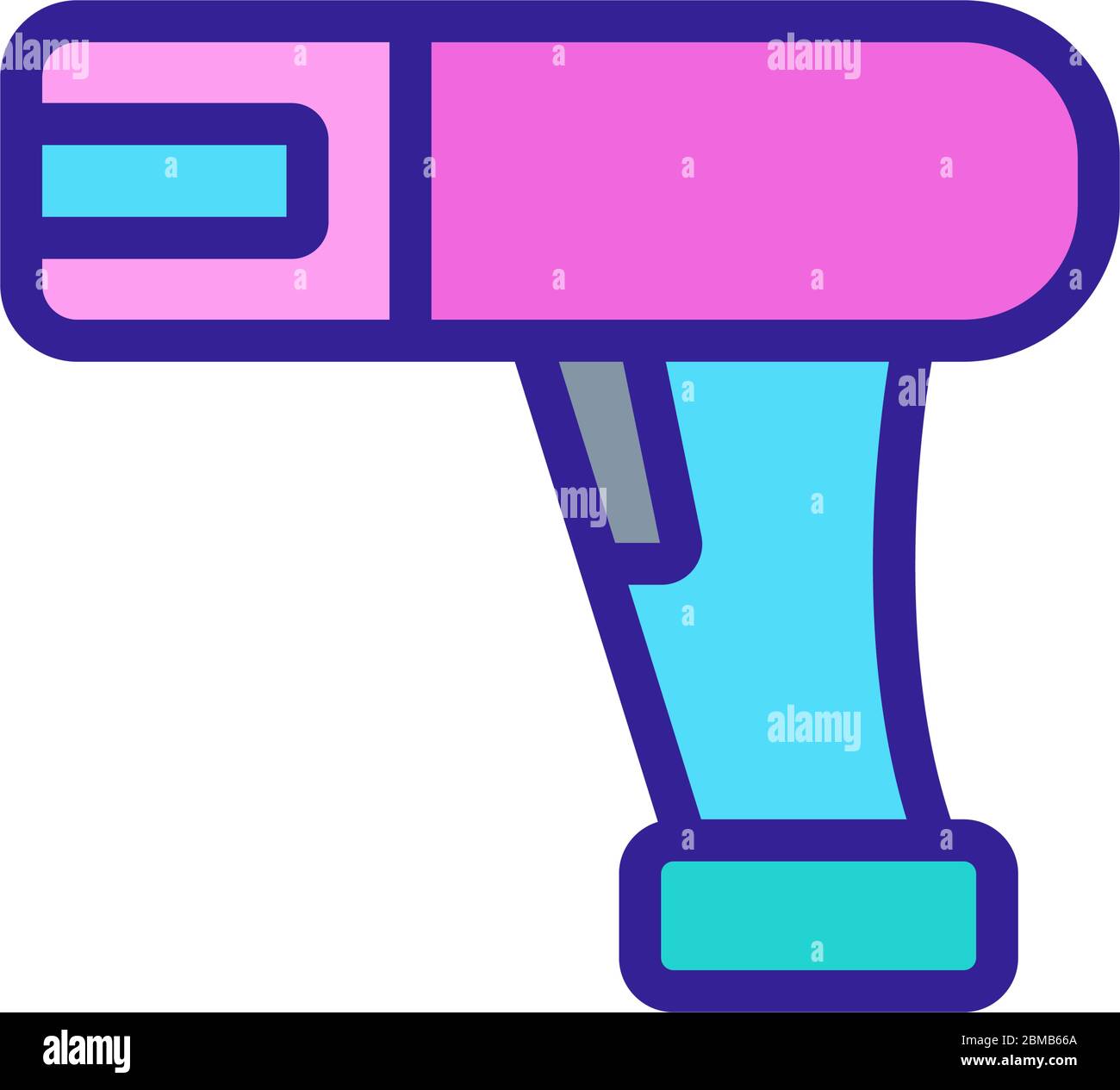 combo barcode scanner icon vector outline illustration Stock Vector ...