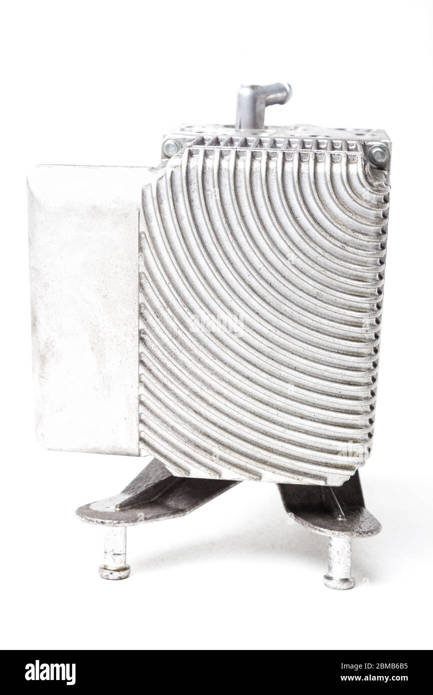 Metal hydraulic unit create fluid pressure by moving pistons and pump ...