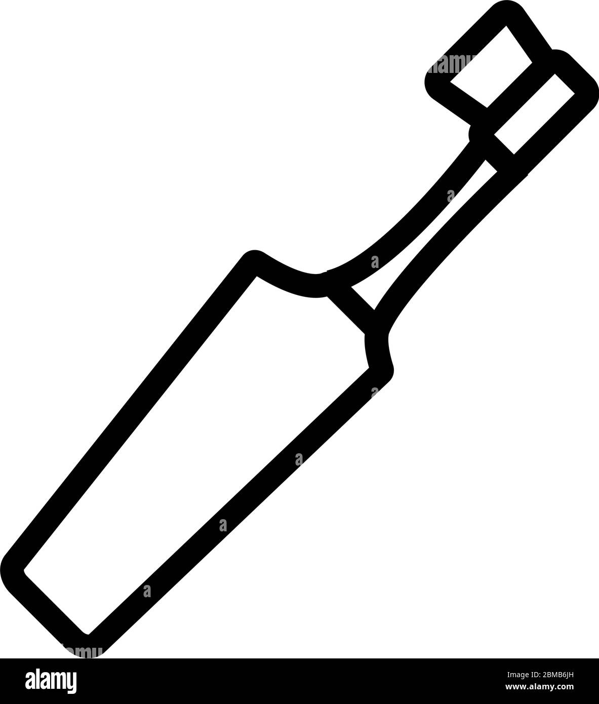 toothbrush with wide thick grip icon vector outline illustration Stock ...