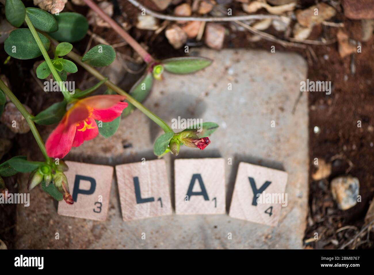 Play word in letters hi-res stock photography and images - Alamy