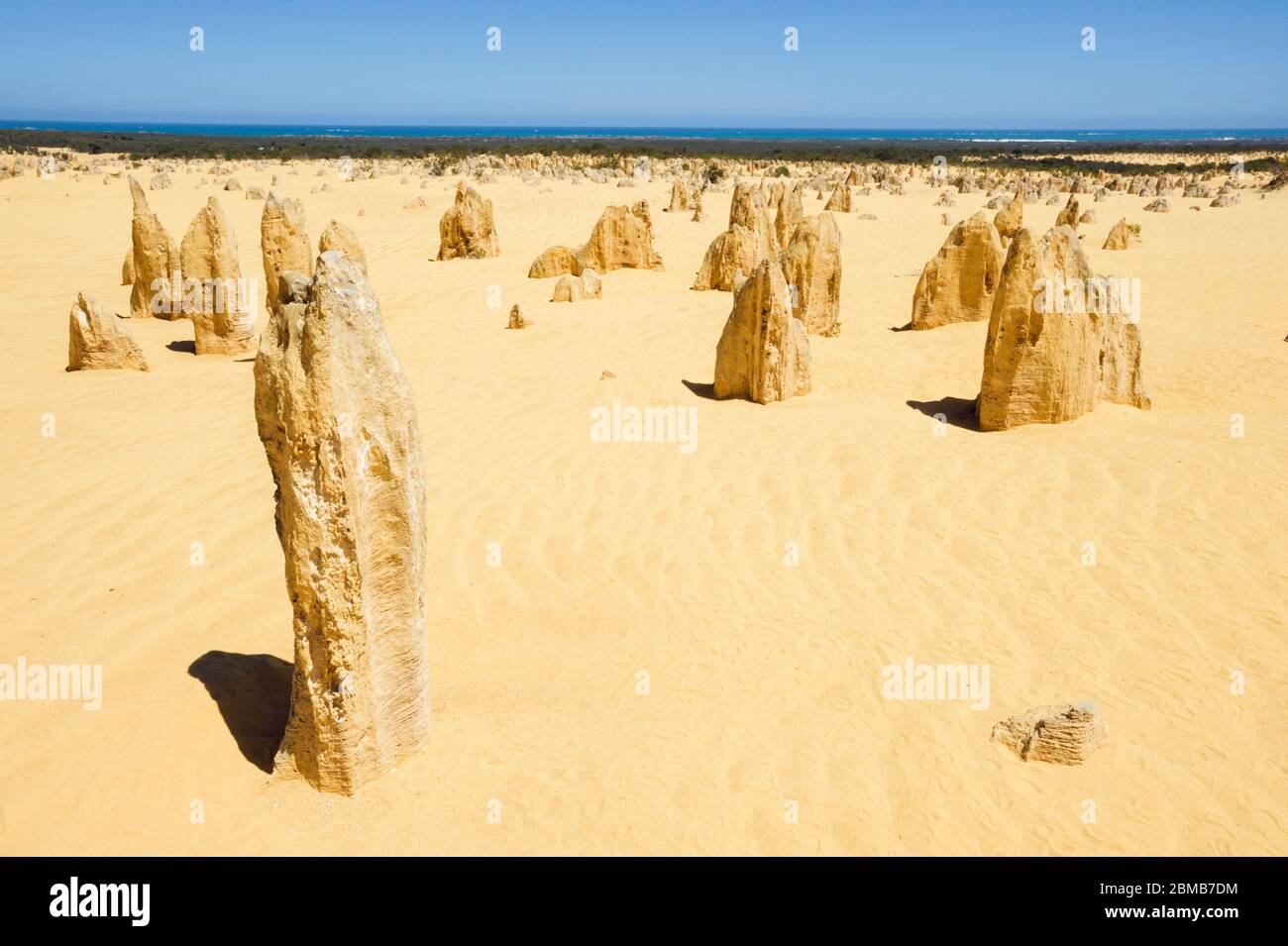 Limestone formations at The Pinnacles in Nambung National Park, Western ...
