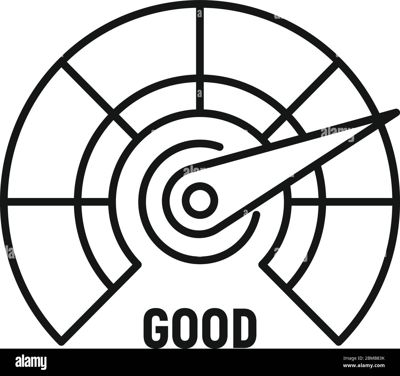 Good dial level icon. Outline good dial level vector icon for web ...