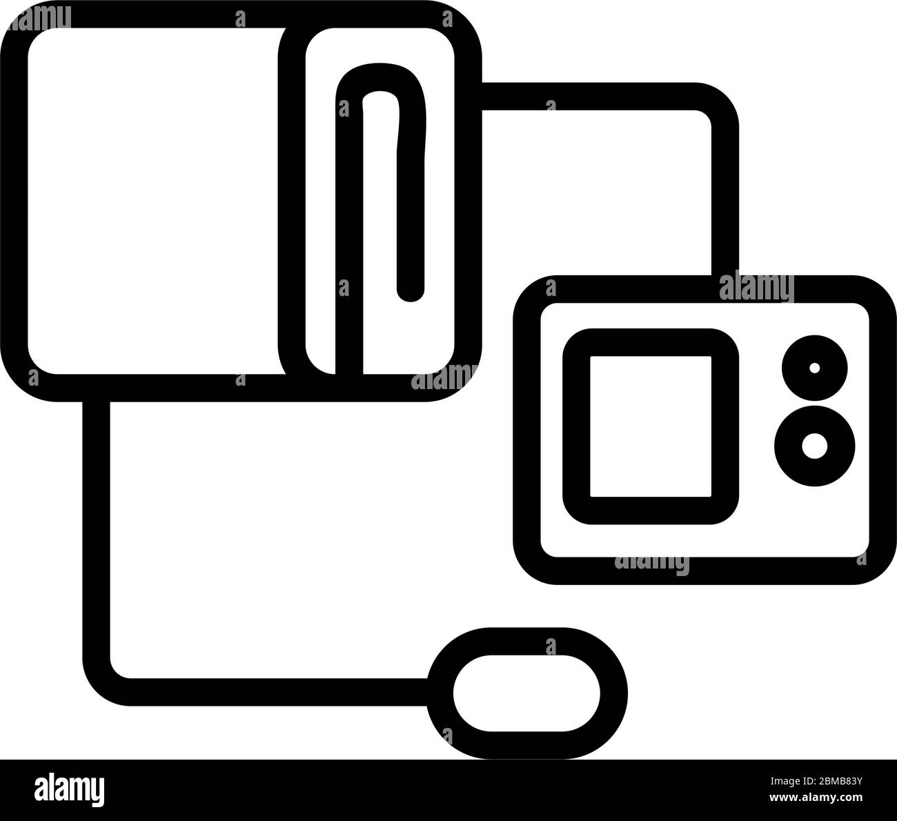electronic blood pressure monitor with cuff for measurement and pear ...