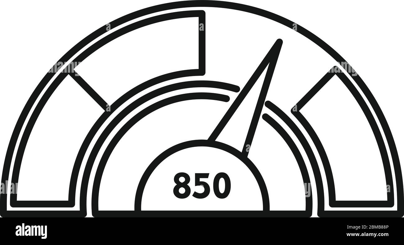 Good meter scale icon. Outline good meter scale vector icon for web ...