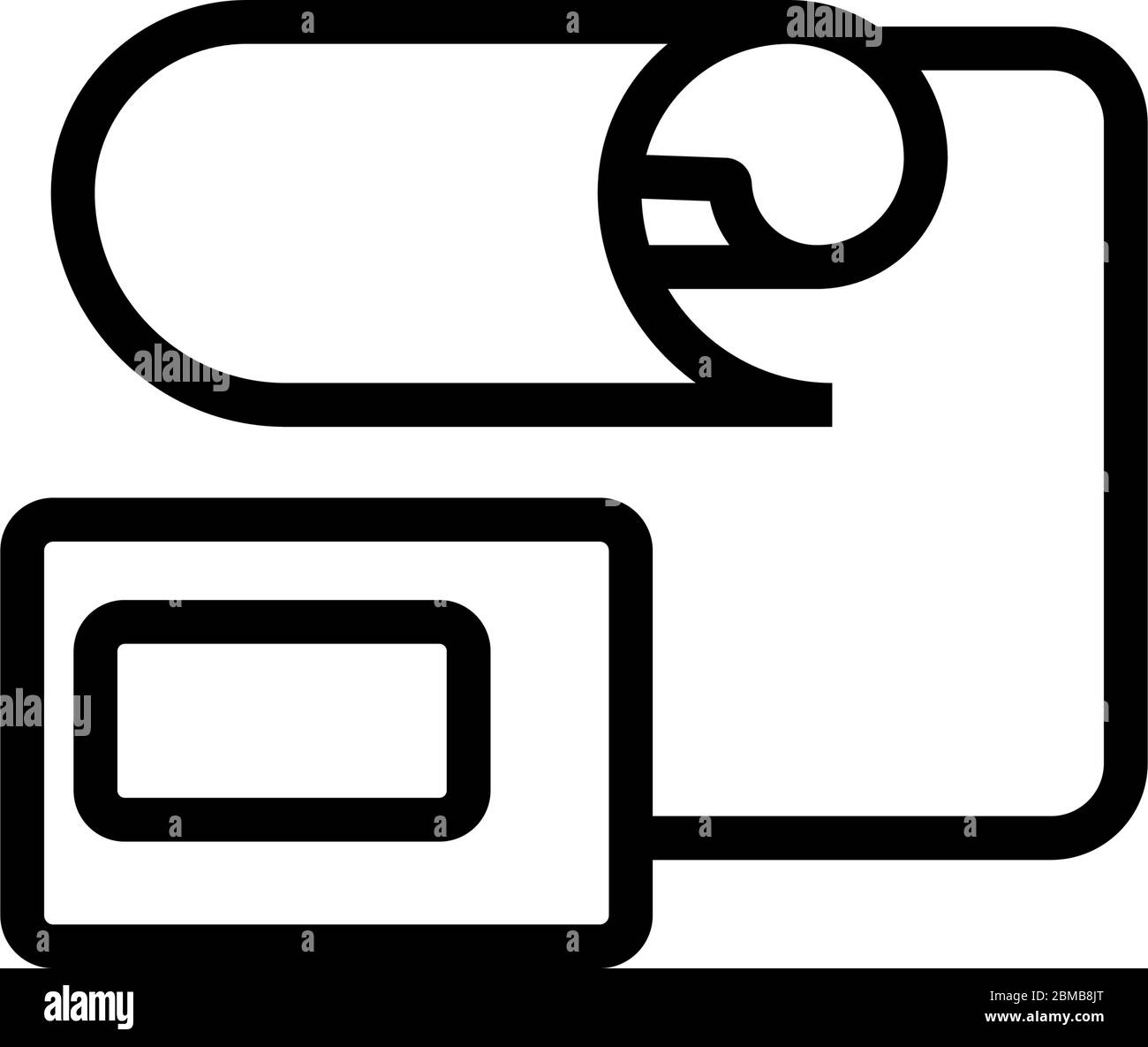 mechanical blood pressure monitor with report icon vector outline ...