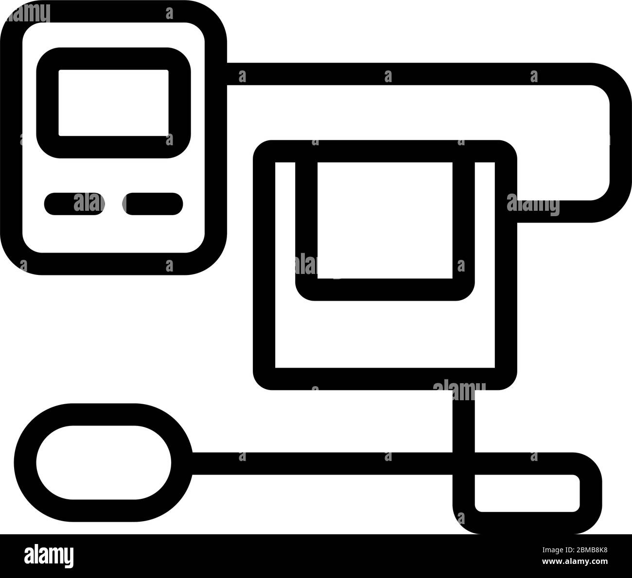 mechanical blood pressure monitor icon vector outline illustration ...