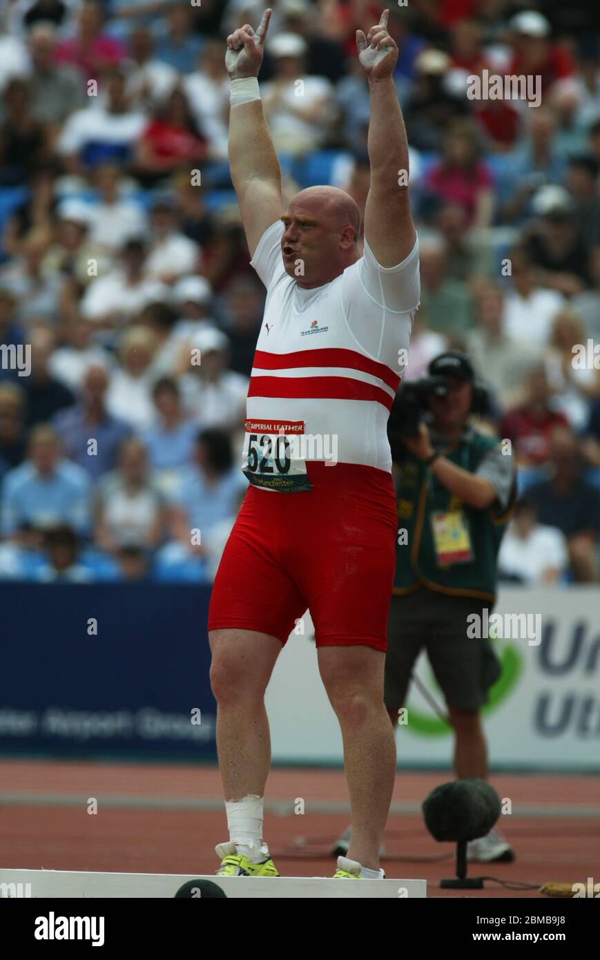 MANCHESTER - JULY 30: Mark Proctor of England compete in the Men's Shot ...