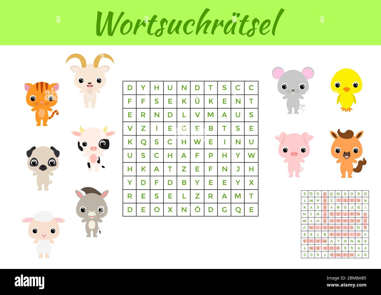 Wortsuchrätsel - Word search puzzle. Game template. Kids activity ...